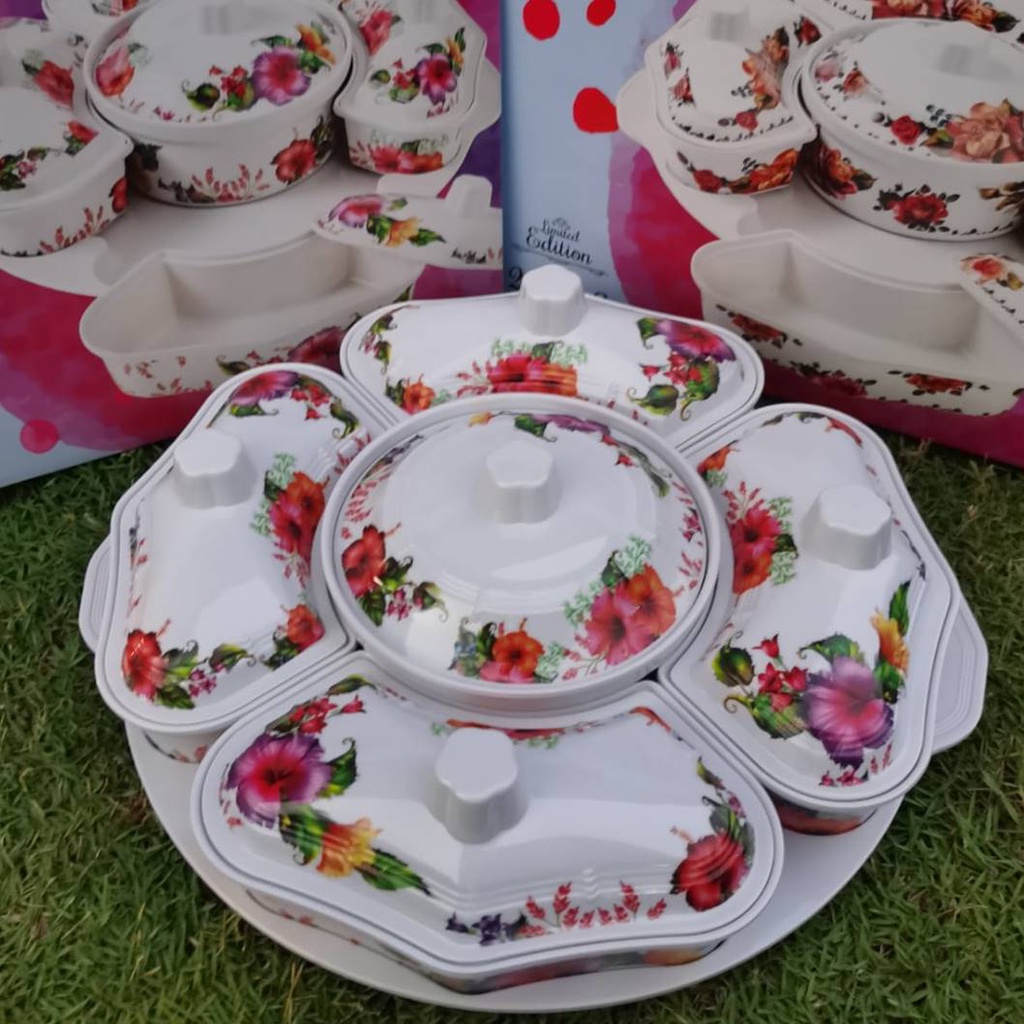 Design Baru Melamine 35CM Buffet Set 11 Pcs Party Serving Set Hidangan ...