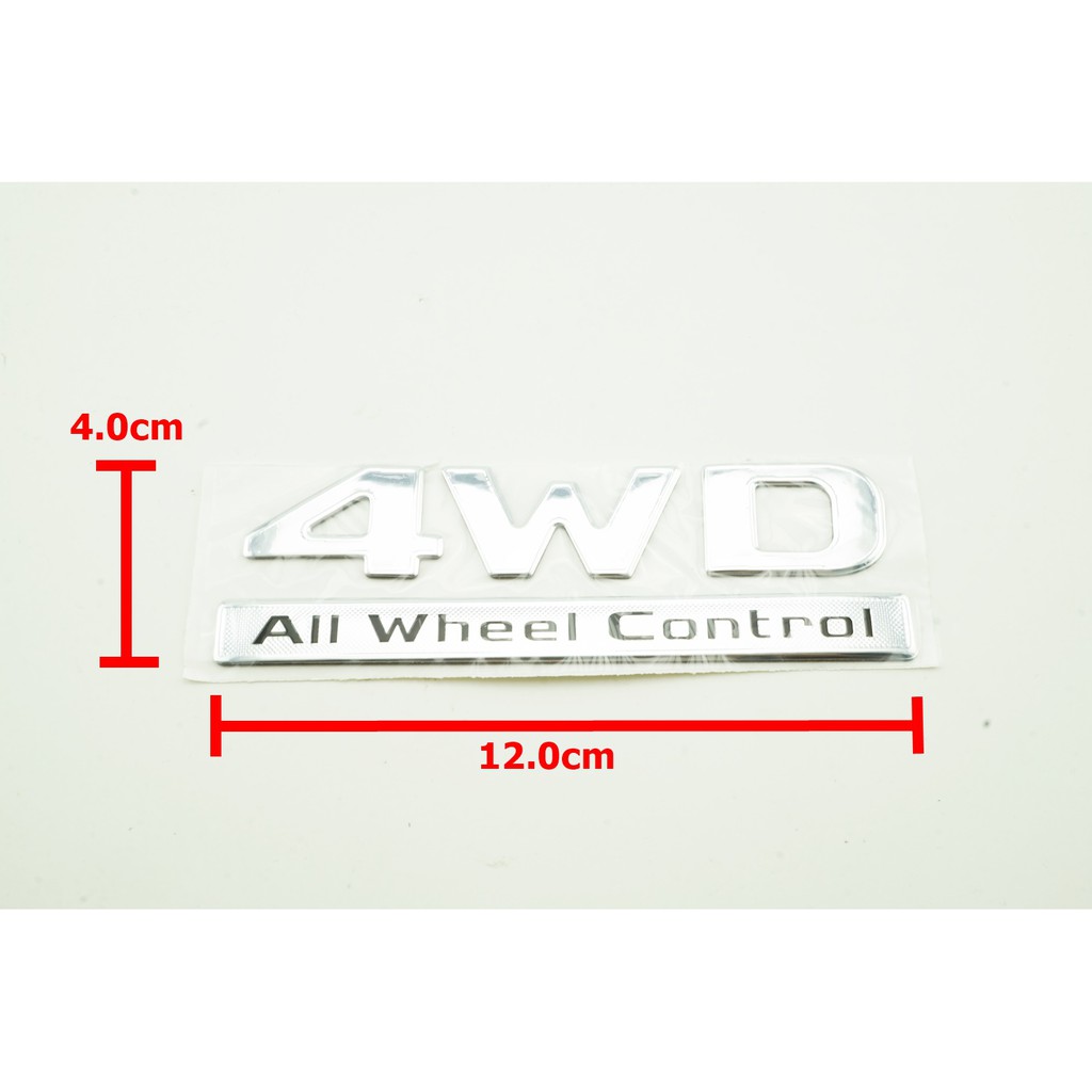 4WD All Wheel Control Logo Badge For Mitsubishi Pajero Sport Installed ...