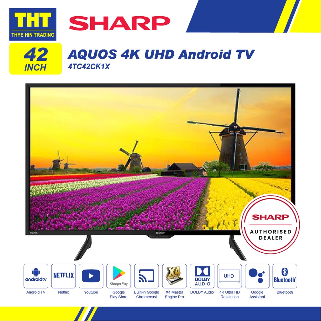 Sharp 42'' AQUOS 4K UHD Android TV 4TC42CK1X | Shopee Malaysia