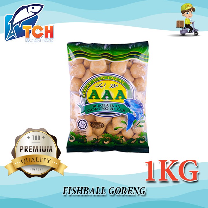 AAA FISHBALL GORENG, FRIED FISHBALL, TCH FROZEN FOOD, FRESH FROZEN ...