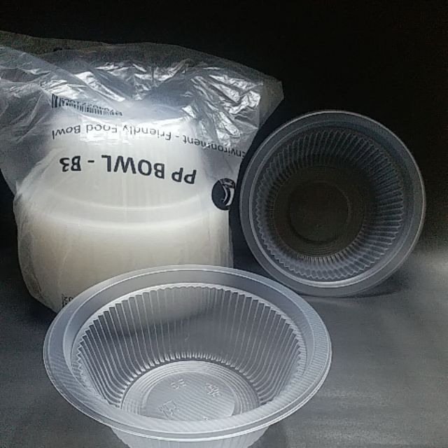 6" Big Bowl Ready Stock (50pcs+-) - B75 Disposable PP Plastic Bowl ...