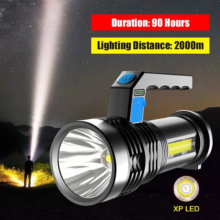 TANJE High Power Super Bright LED Searchlight Outdoor Handheld Portable ...