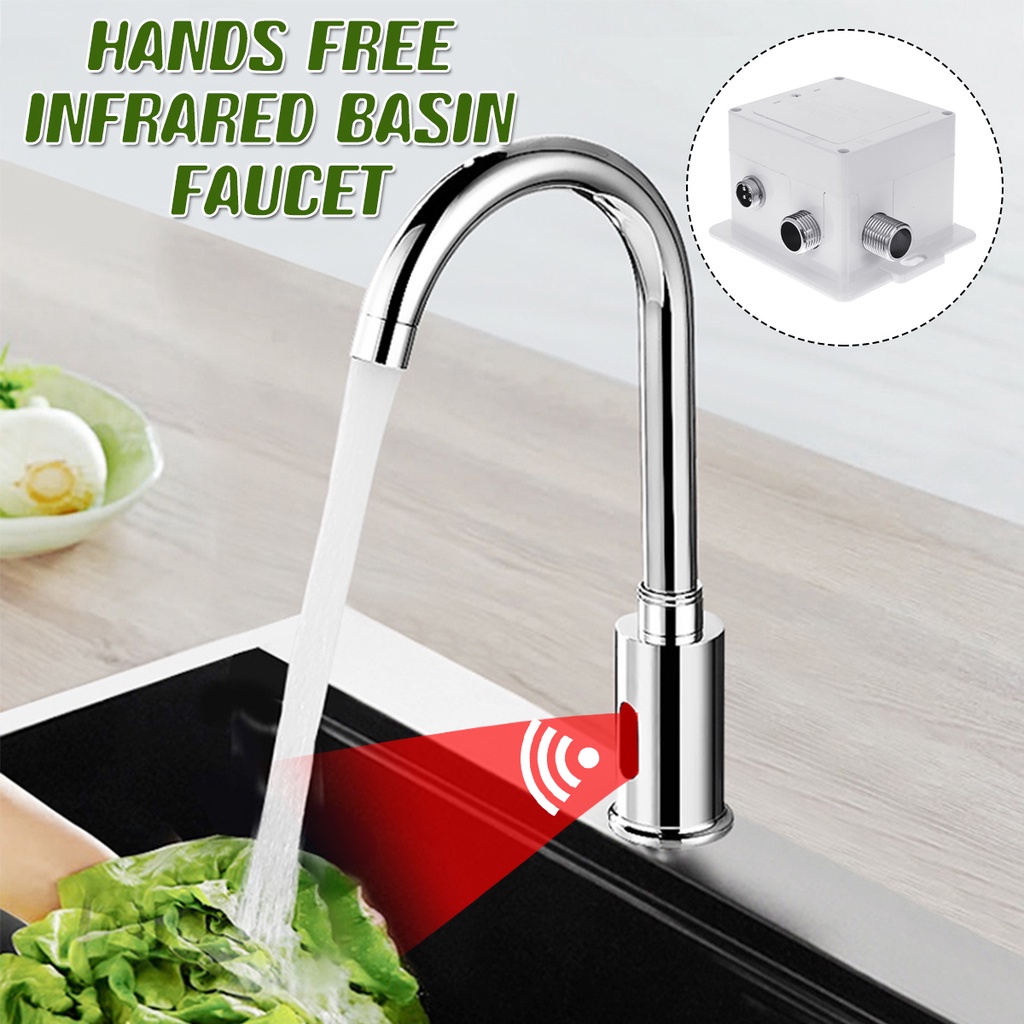 DC 6V Infrared Sensor Basin Sink Faucet Touchless Automatic Touch Free ...