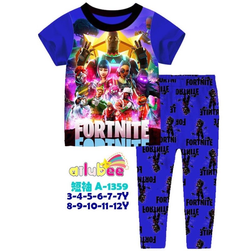 CLEARANCE Ailubee A1359SL Fortnite Boy Pyjamas (3/7y) | Shopee Malaysia