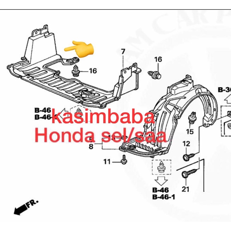 HONDA CITY SEL,JAZZ SAA @ GD (2003-2008) ENGINE UNDER COVER ORIGINAL | Shopee Malaysia