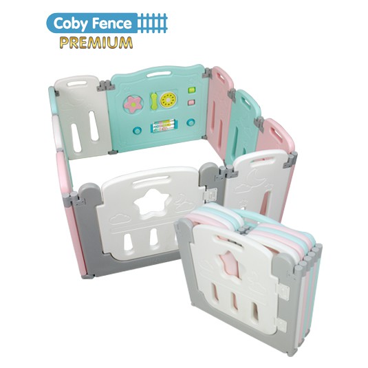 Coby Fence Starlight Folding Baby Fence (8 + 2) - Compact Fold | Shopee ...