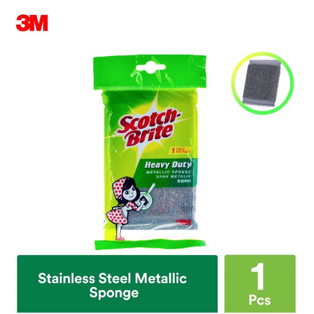 3M Scotch Brite Metallic Sponge (1pc/Pack) | Shopee Malaysia