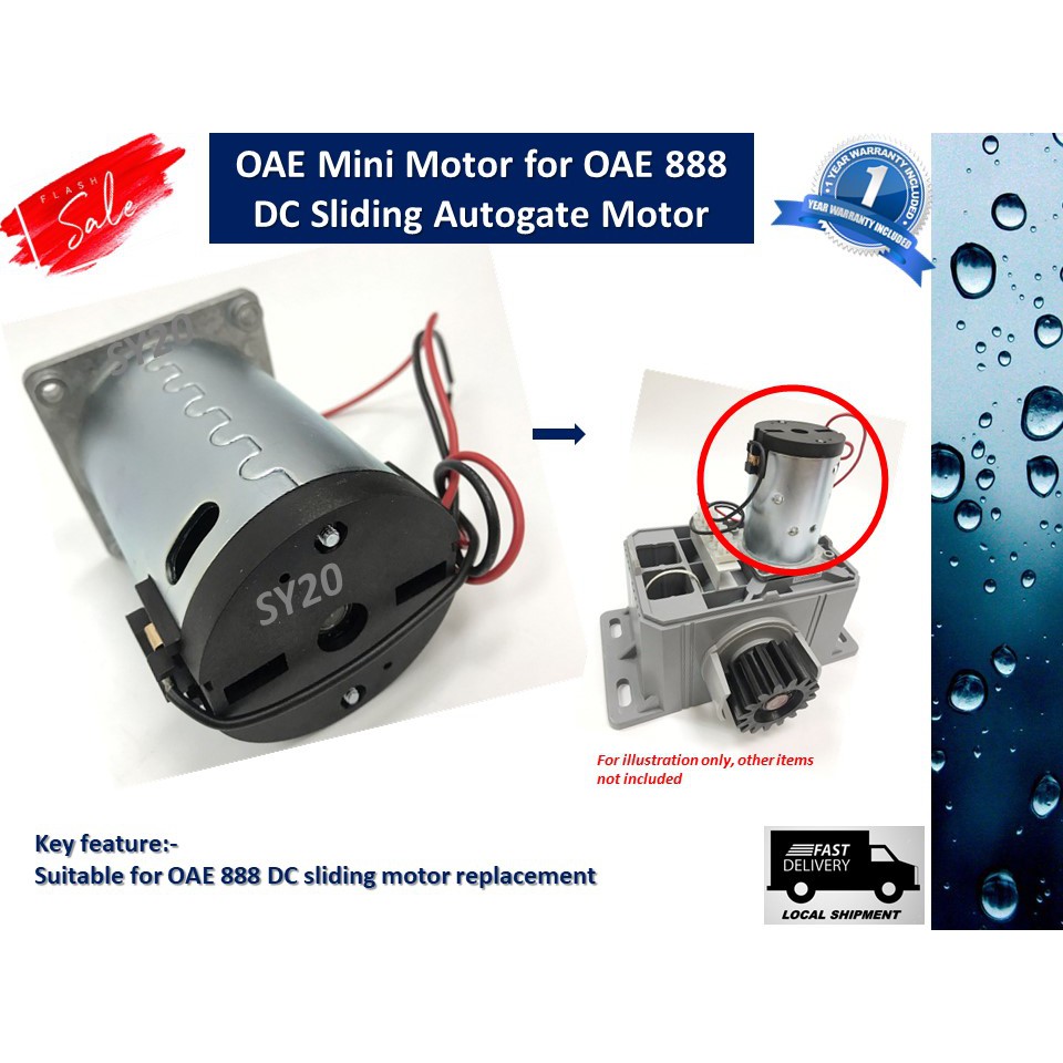OAE Mini Motor autogate for OAE 888 DC Sliding Autogate Motor | Shopee ...