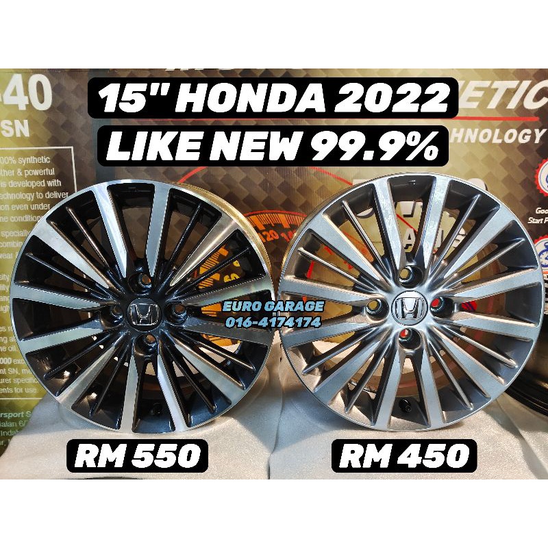 USED 15 ORI RIM HONDA 2022 LIKE NEW 99.9% city jazz wira myvi axia ...