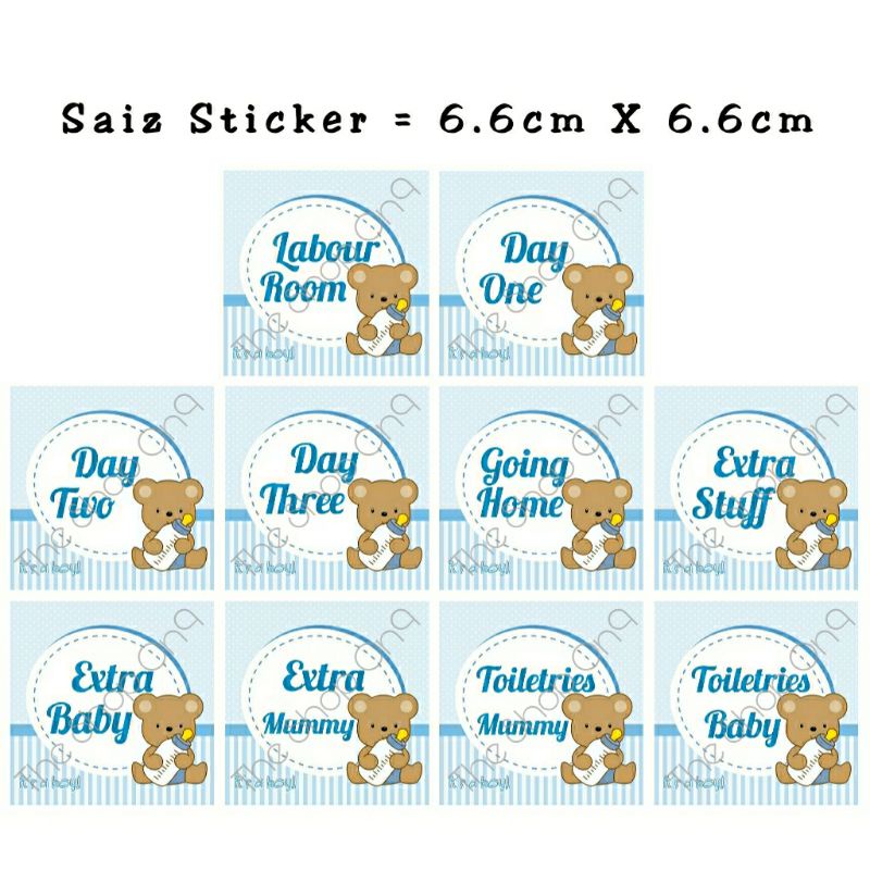 10pcs ziplock + stickers + free Checklist to Hospital Card | Plastik ...