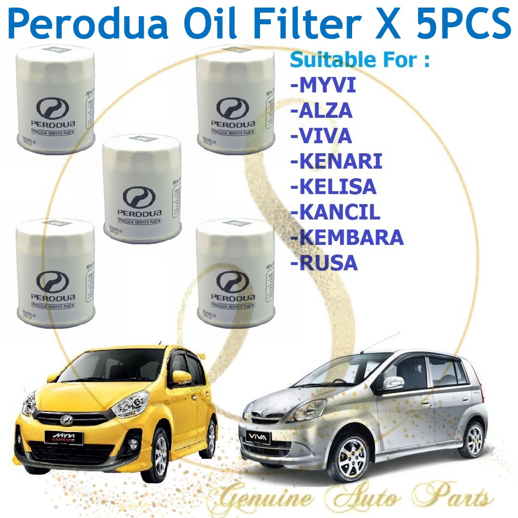 (100% Original) Perodua Oil Filter ( 5 PCS ) - Myvi / Alza / Viva ...