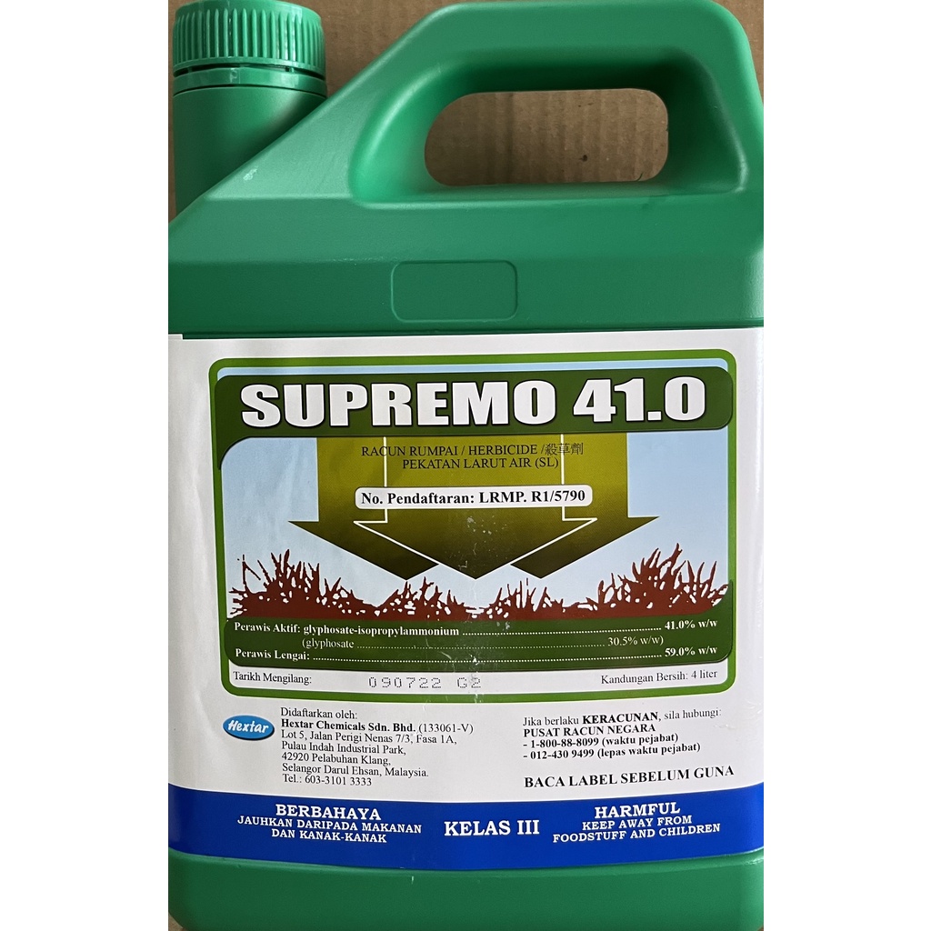 * ORIGINAL * Hextar Supremo 41.0 4L / racun rumput / lalang & rumput ...