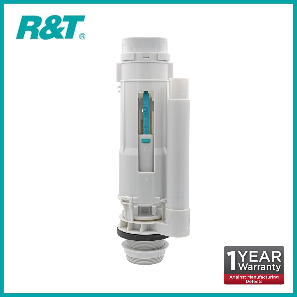 R&T Top Push Dual Flush Outlet Valve c/w 48MM Chrome Button (A2412 ...