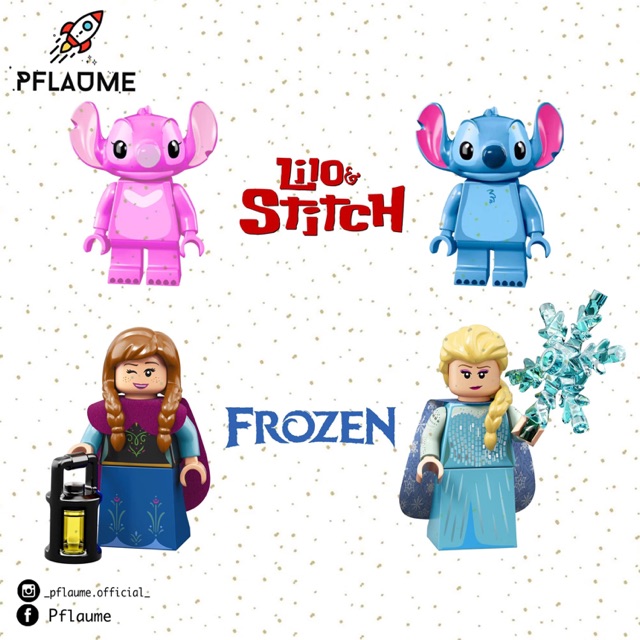 Set of character Elsa Anna and Stitch couple | Shopee Malaysia