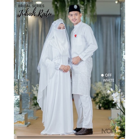 MOFF Bridal Set BAJU JUBAH Ratu Arab In Off White | Full set 8 Item ...