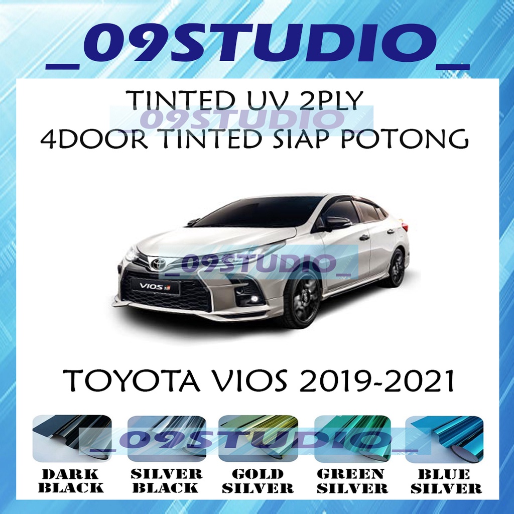 Toyota Vios 2019-2021 4 Door Tinted UV 2Ply Reflective Film Siap Potong ...
