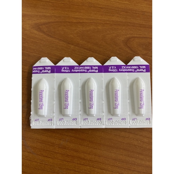 Poro / Pritamol Paracetamol suppository 125mg exp May/2026 | Shopee ...