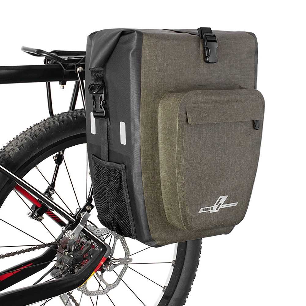 30L Waterproof Bike Rear Rack Bag Bicycle Pannier Bag Shoulder Bag ...