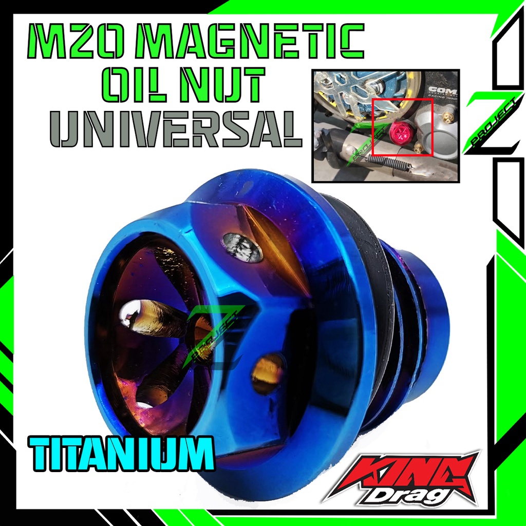 King Drag Universal Magnetic Plug Oil Level Cap Oil Gauge Cap Drain ...