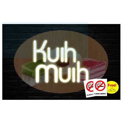 Food LED Neon sign with Base Foamboard (Nasi Dagang, Satay, Roti Canai ...
