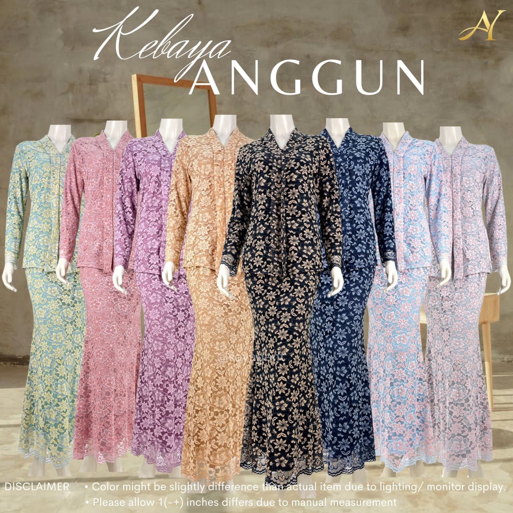 Set Anggun Klasik Kebaya Lace (S/M, L/XL) | Shopee Malaysia