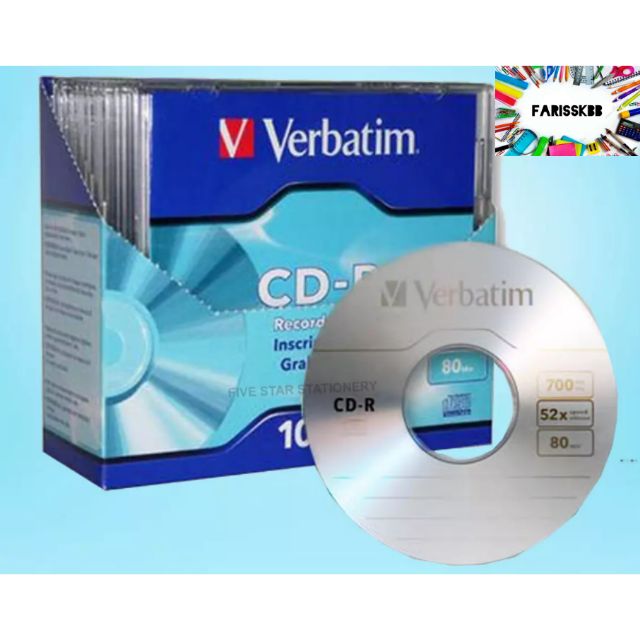 ORIGINAL VERBATIM CD-R RECORDABLE 700MB/S 1 PCS | Shopee Malaysia
