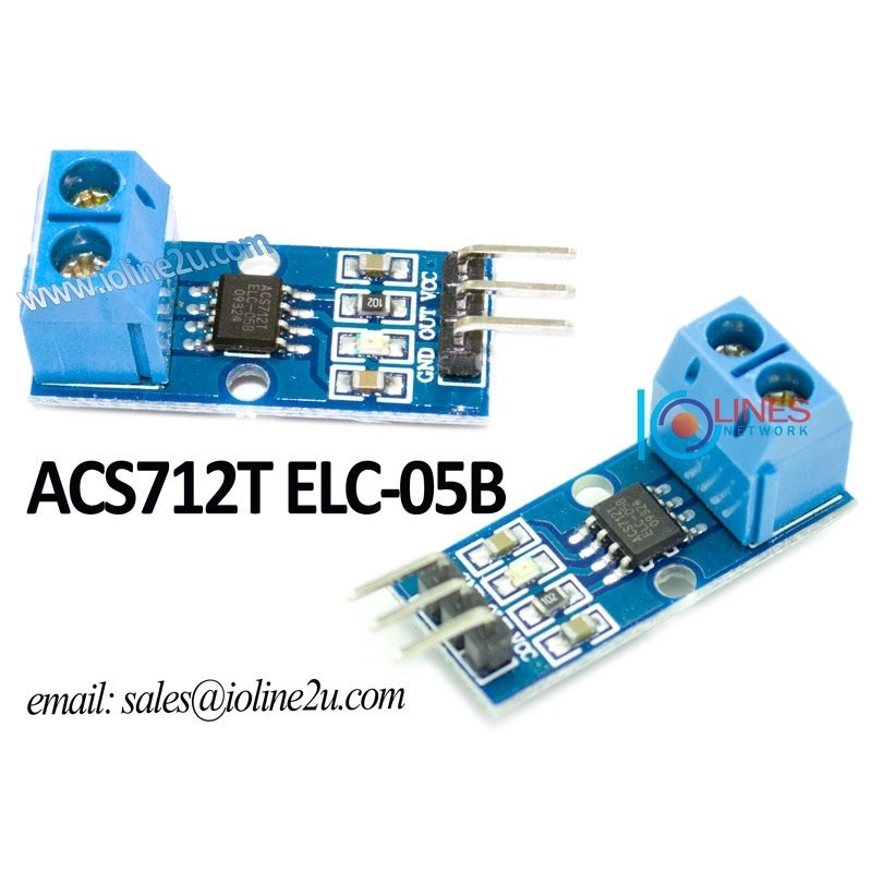 ACS712 5A 5V Current Sensor Module Arduino DC Ammeter ELC-05B | Shopee ...