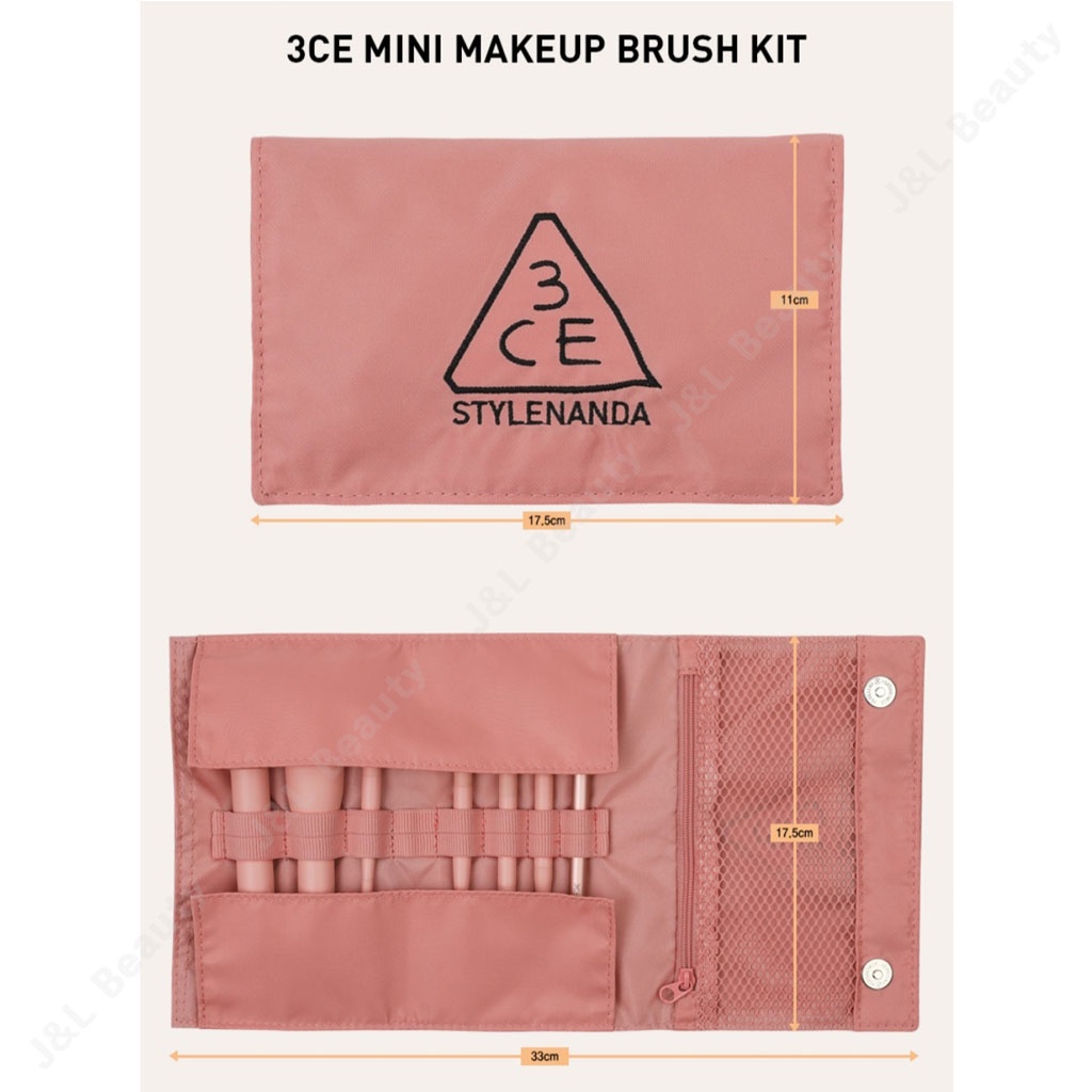 (3CE) MINI MAKEUP BRUSH KIT / 7types+ Pouch Set/Korea | Shopee Malaysia