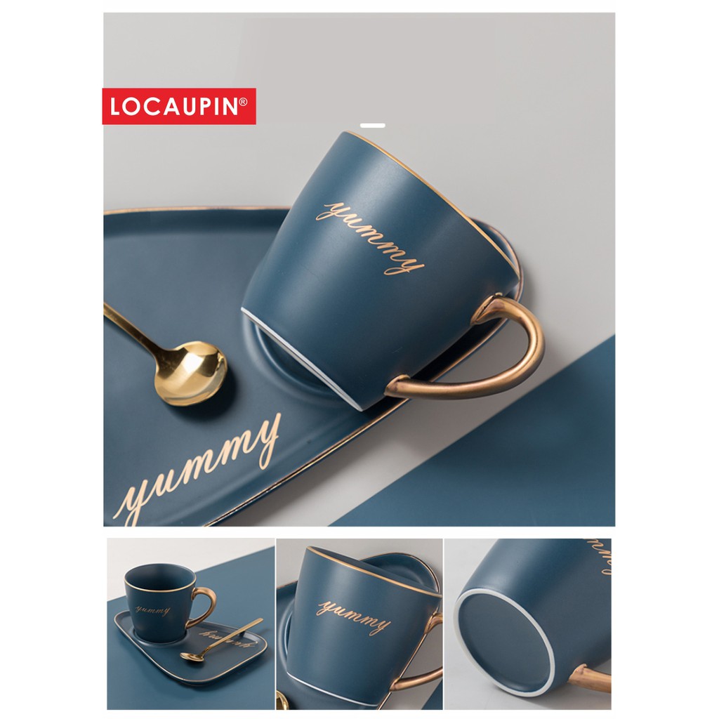 Locaupin Ins Coffee Mug Elegant Ceramic Mug Set Creative Coffee Mug for ...