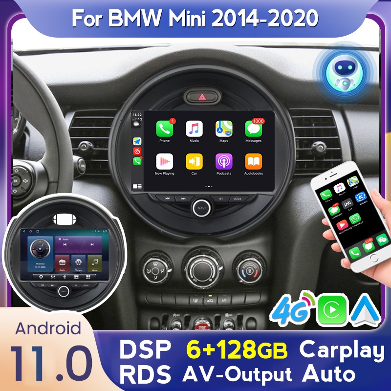 9 INCH Android 11 6G+128G Car Radio For BMW Mini Cooper F55 F56 Clubman ...