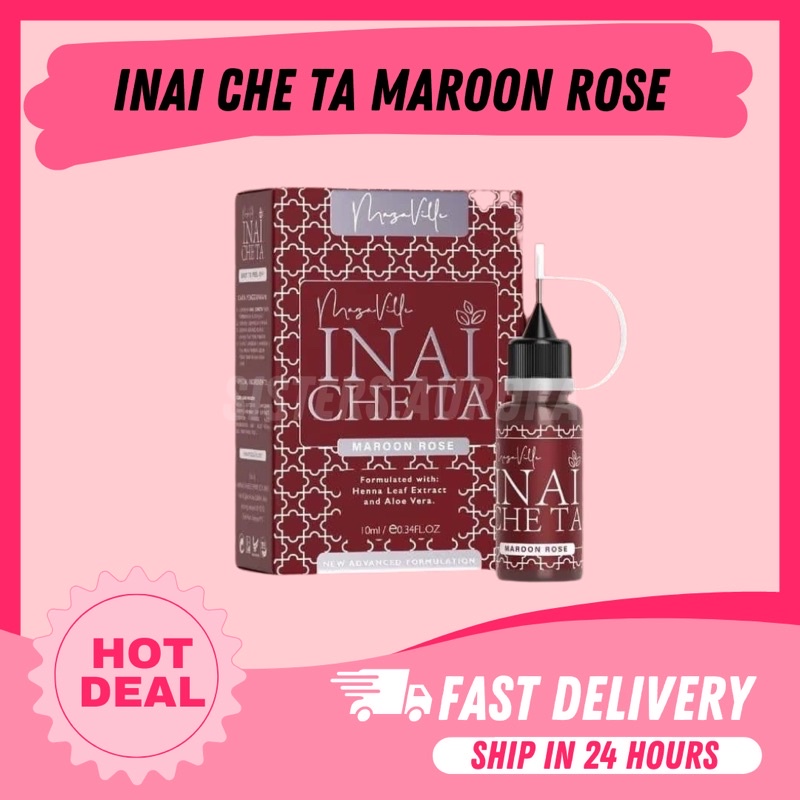 INAI CHE TA MAROON ROSE ORIGINAL HQ 💯 | Shopee Malaysia
