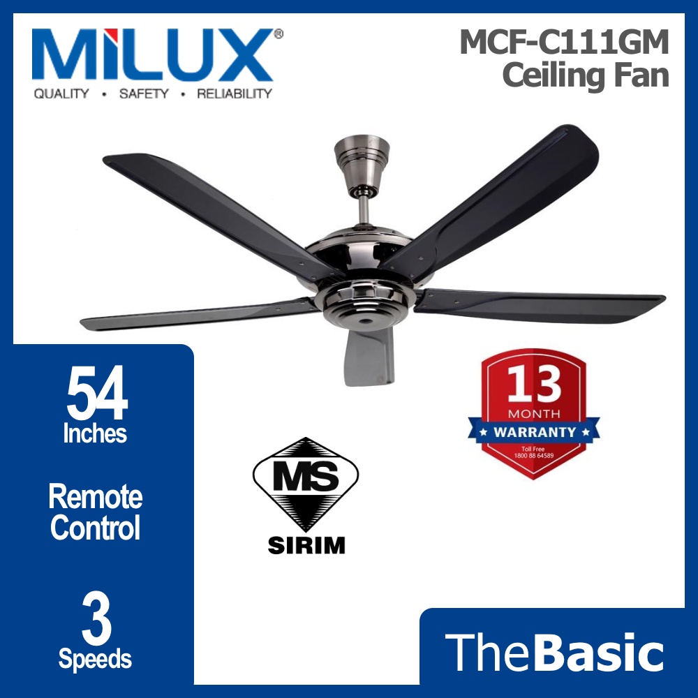 MILUX 54" Remote Control Ceiling Fan (MCF-C111GM , MCF-C111) | Shopee ...