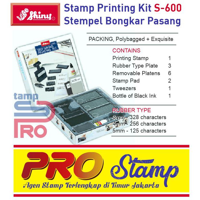 Shiny Printing Kit Stamp S-600 (Set) / Disassembly Stamp | Shopee Malaysia
