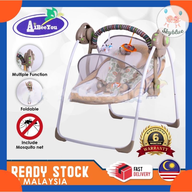 Mamakiddies spring buaian Baby Swing Electric Large Automatic Baby ...
