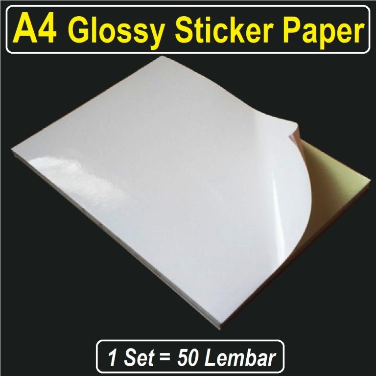 Glossy Sticker Paper / Shink Size A4 | Shopee Malaysia