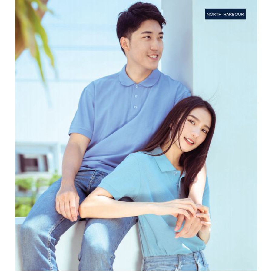 North Harbour Unisex Soft-Touch Plain Polo Tee - Heliconia/ Maroon/ Red ...