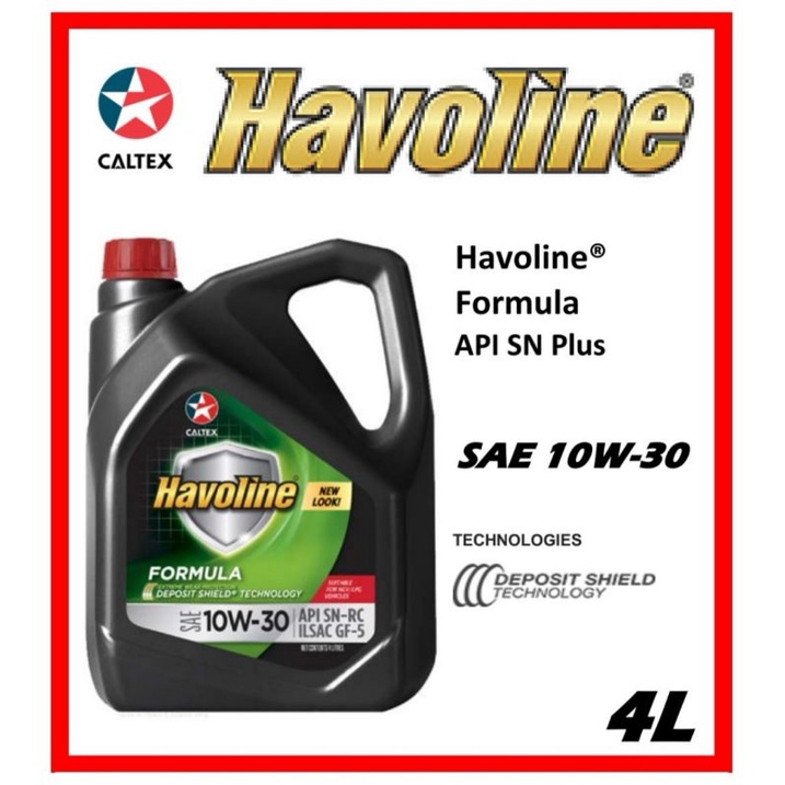 Caltex Havoline® Formula SAE 10W30 (4 Litre) | Shopee Malaysia
