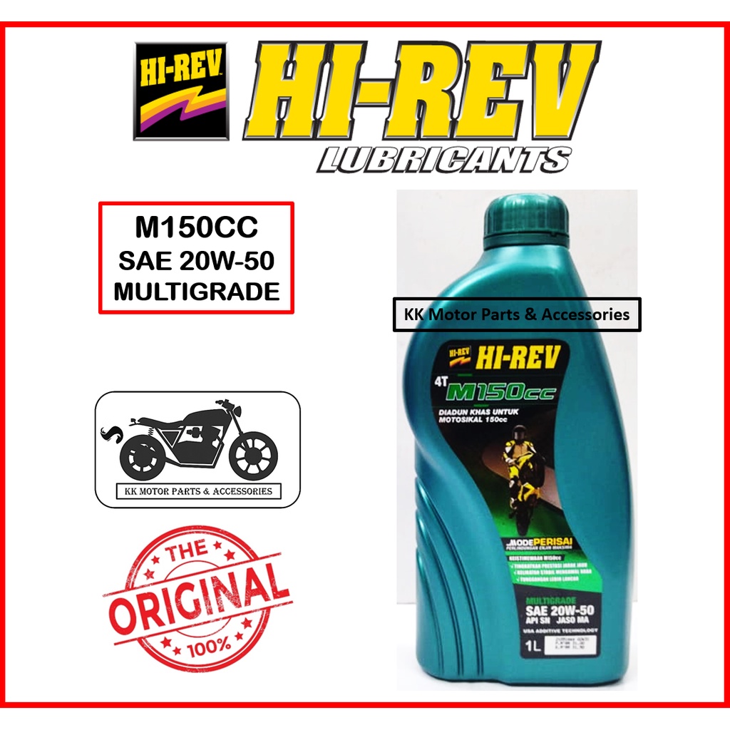 [100% ORIGINAL !!!] HI-REV HIREV M150CC SAE 20W-50 20W50 MULTIGRADE ...