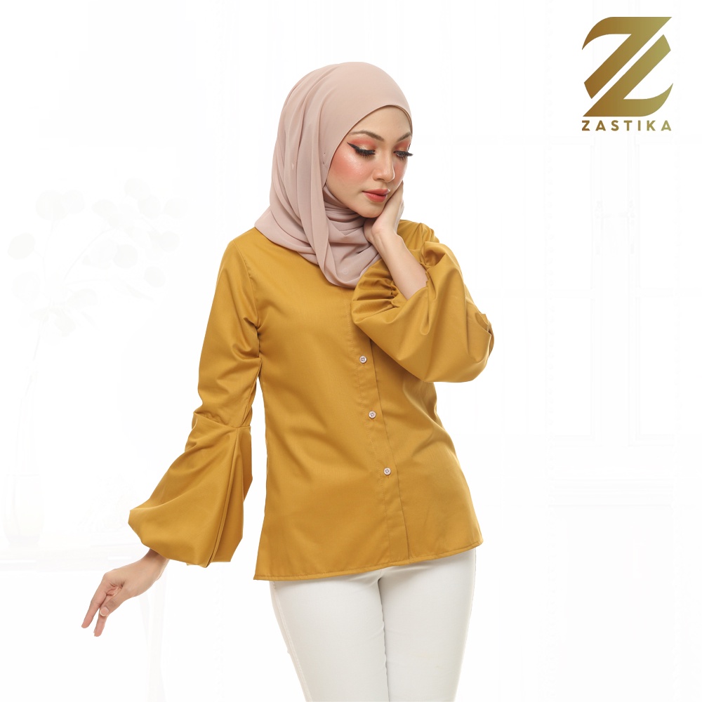 Zastika Woman Muslimah Anisha Blouse With Ropol | Shopee Malaysia