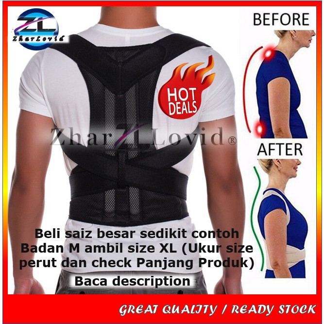 Bengkung Tulang Belakang Badan Bongkok Adjustable Back Brace Posture ...