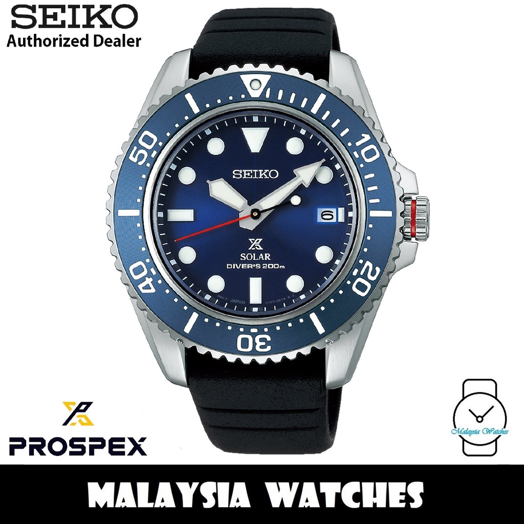 Seiko Prospex SNE593P1 Divers Solar Power Blue Dial Sapphire Crystal ...