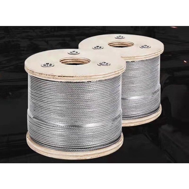 304 Stainless Steel Wire Rope 4mm 7*19 (once rope 50 meter) | Shopee ...