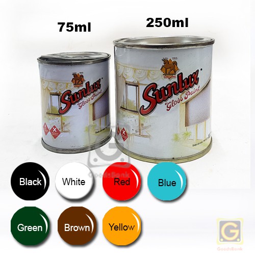 GBO Sunlux Gloss Paint 75ml & 250ml - Cat Minyak | Shopee Malaysia
