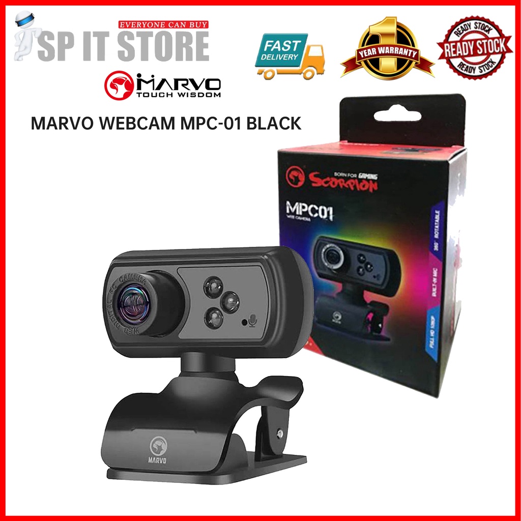 Marvo MPC01 Full HD Webcam (1080P, Build in Mic) | Shopee Malaysia