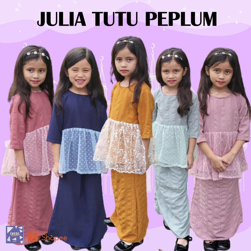 KURUNG JULIA TUTU Baju Kurung Cotton Moden Peplum Budak Perempuan Baby ...
