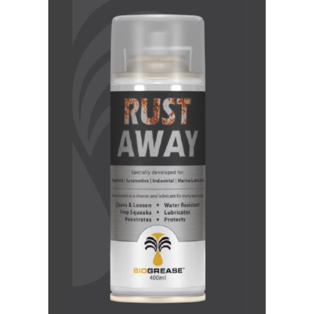 BIOGREASE RUST AWAY SPRAY 400ML - PENETRATING OIL RUST REMOVER STOP ...