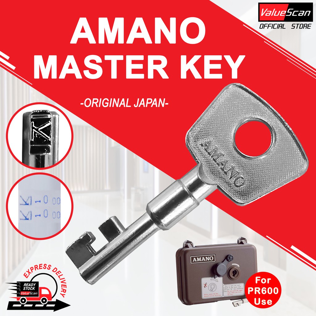 Master Key "K" AMANO KEY K Amano Kunci PR-600 Amano Station Key ...