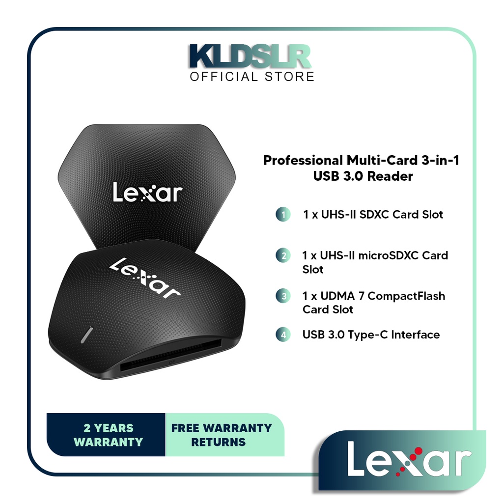 Lexar Professional Multi-Card 3-in-1 USB 3.0 Reader | Shopee Malaysia