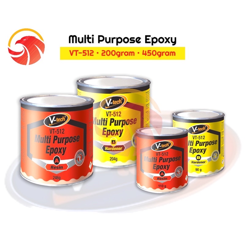 V-Tech VT-512 Multi Purpose Epoxy (Yellowish)(200/450gram) | Shopee ...