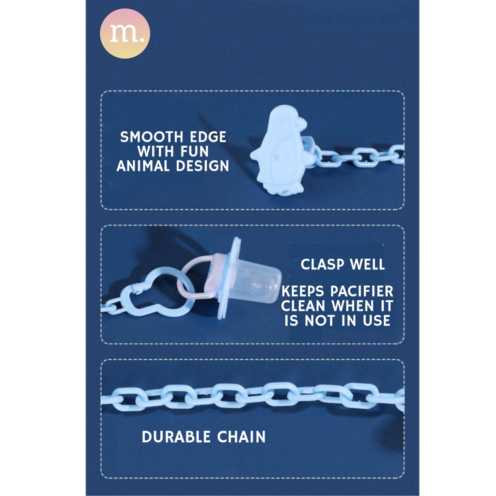 Baby Round/Flat Head Pacifier With Pacifier Clip & Storage Box Puting ...